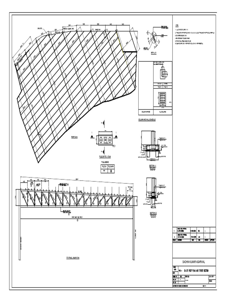 Truss and Column Structural Details | PDF | Structural Engineering ...