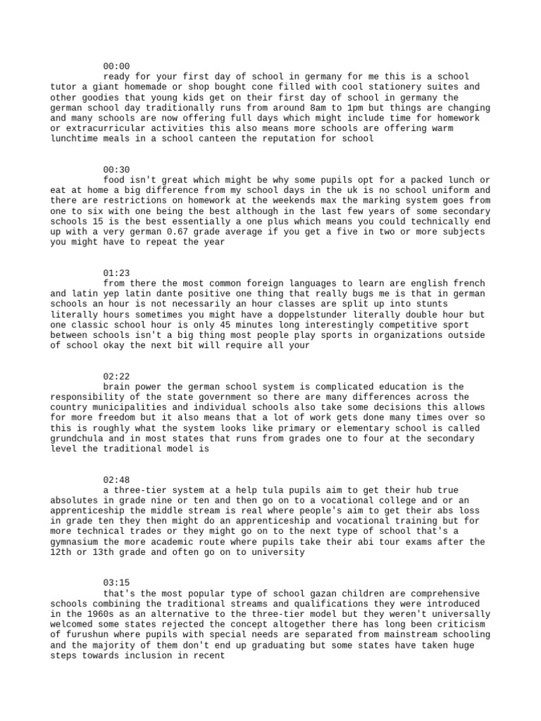 Notegpt The German School System Meet The Germans Pdf Schools