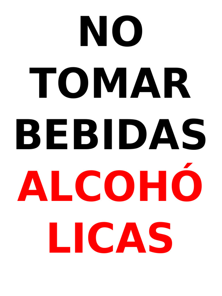 No Tomar Bebidas Alcohólicas en El Local | PDF