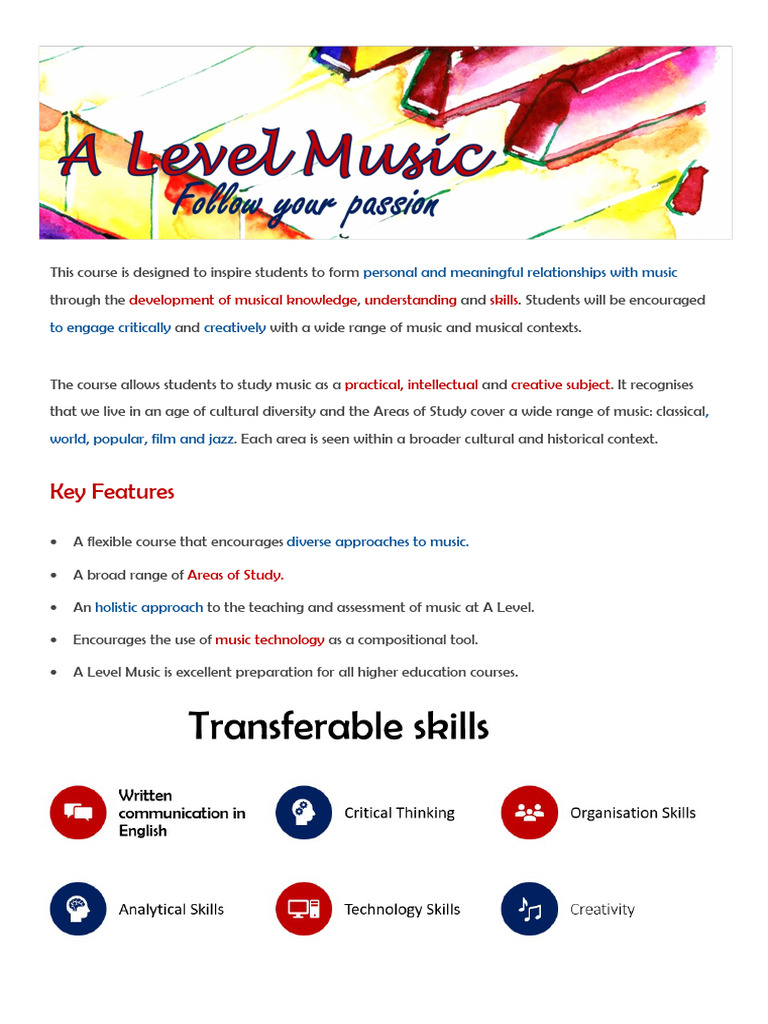 A Level Music Handout Edexcel | PDF | Musical Compositions | Musicology