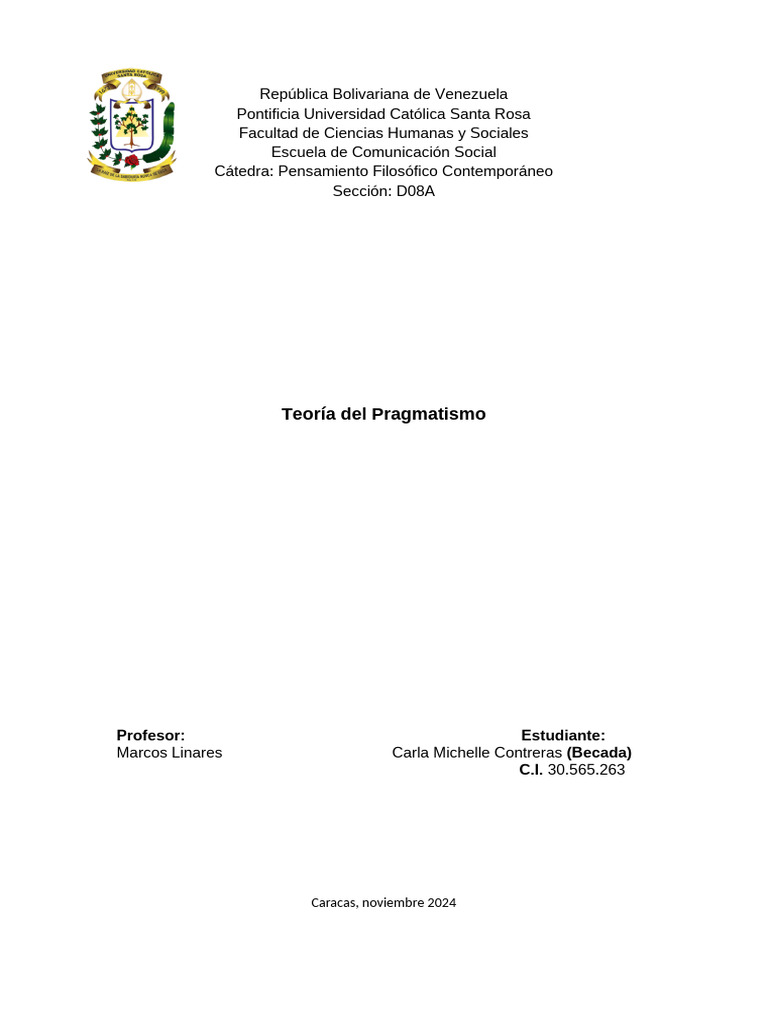 Teoría Del Pragmatismo | PDF | Pragmatismo | Verdad