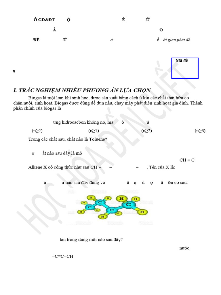 ĐỀ HÓA GK2 LỚP 11 | PDF