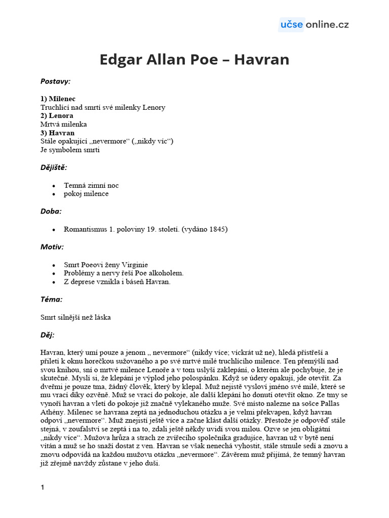 Edgar-Allan-Poe-–-Havran- | PDF