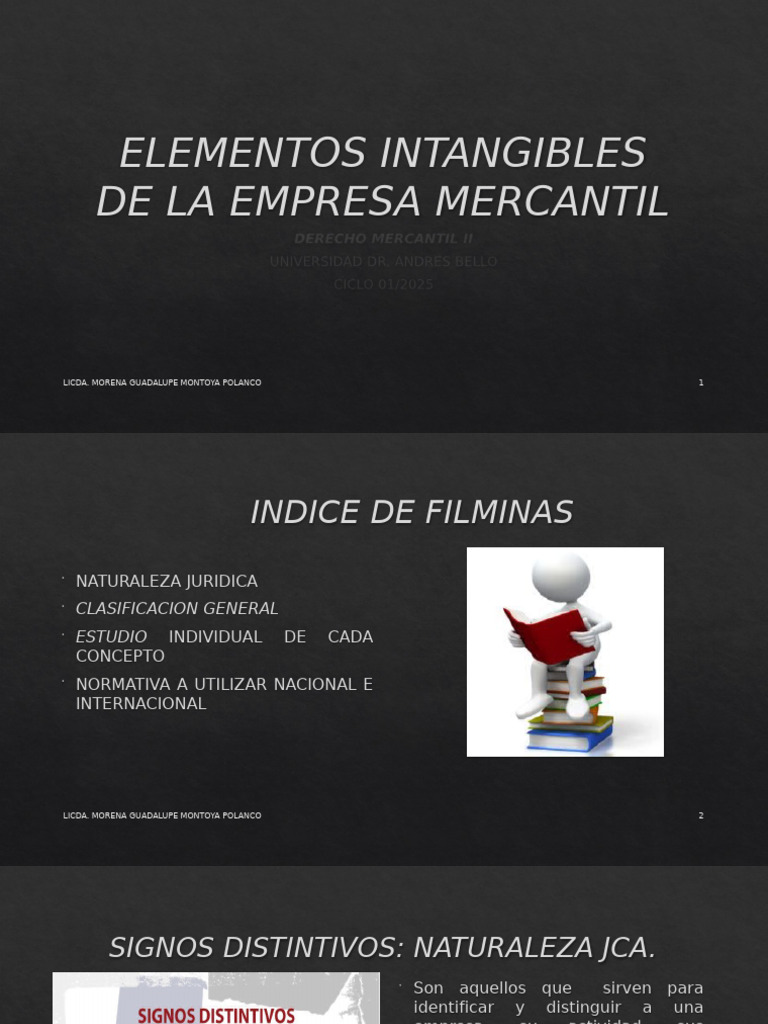 Signos distintivos como elementos intangibles de la empresa | PDF ...