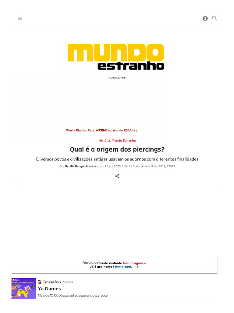 Qual é A Origem Dos Piercings Pdf