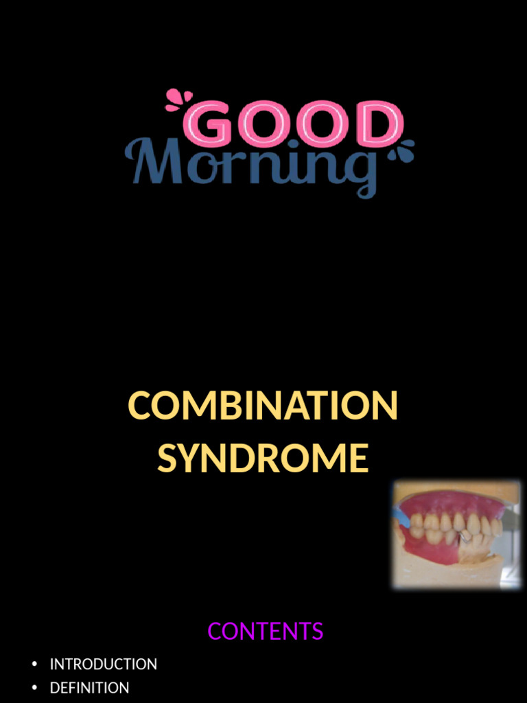 Combination Syndrome | PDF | Dentures | Medical Specialties