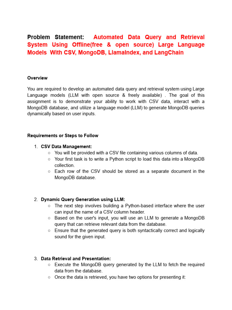 Automated Data Query System with LLM | PDF | Databases | Information ...