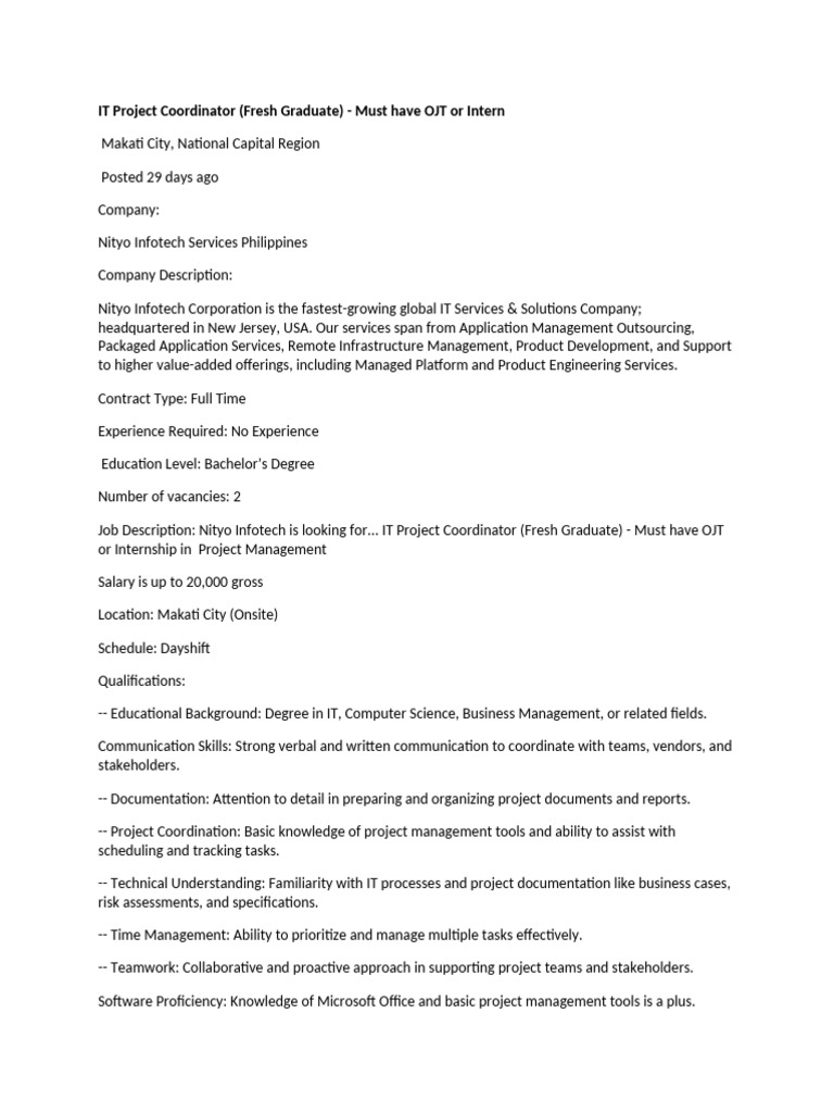 Job Advertisement Ryan | PDF