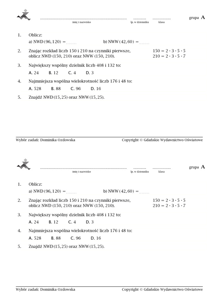 NWW NWD Kartkówka | PDF