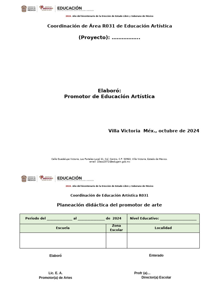 Formato de Planeación - R031-Preescolar | PDF | México | Enseñando