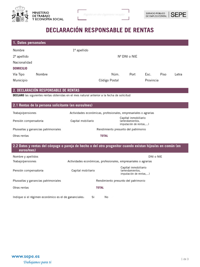 Declaracion Responsable | PDF