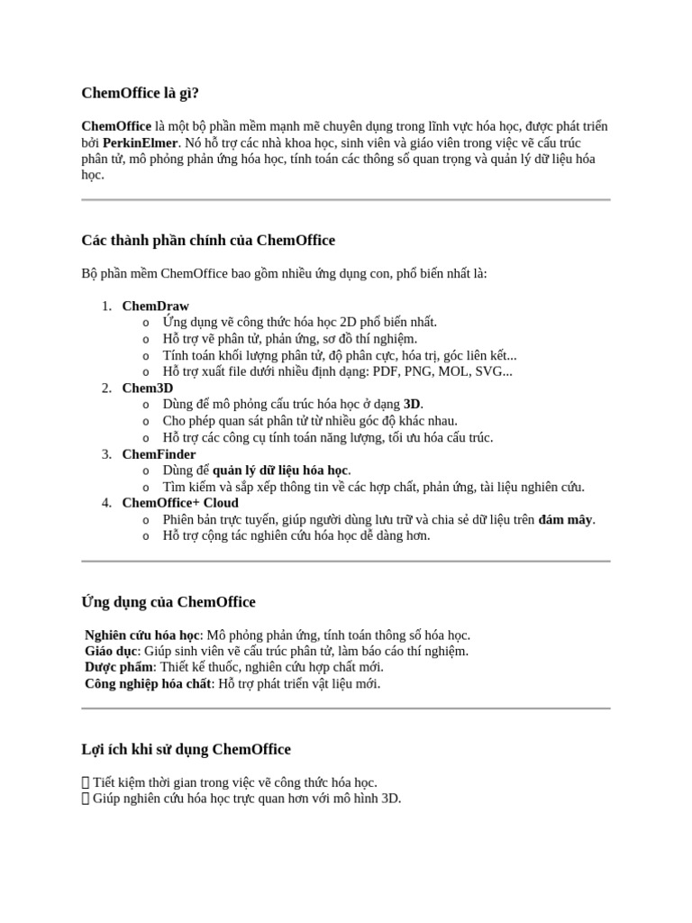ChemOffice Là Gì | PDF