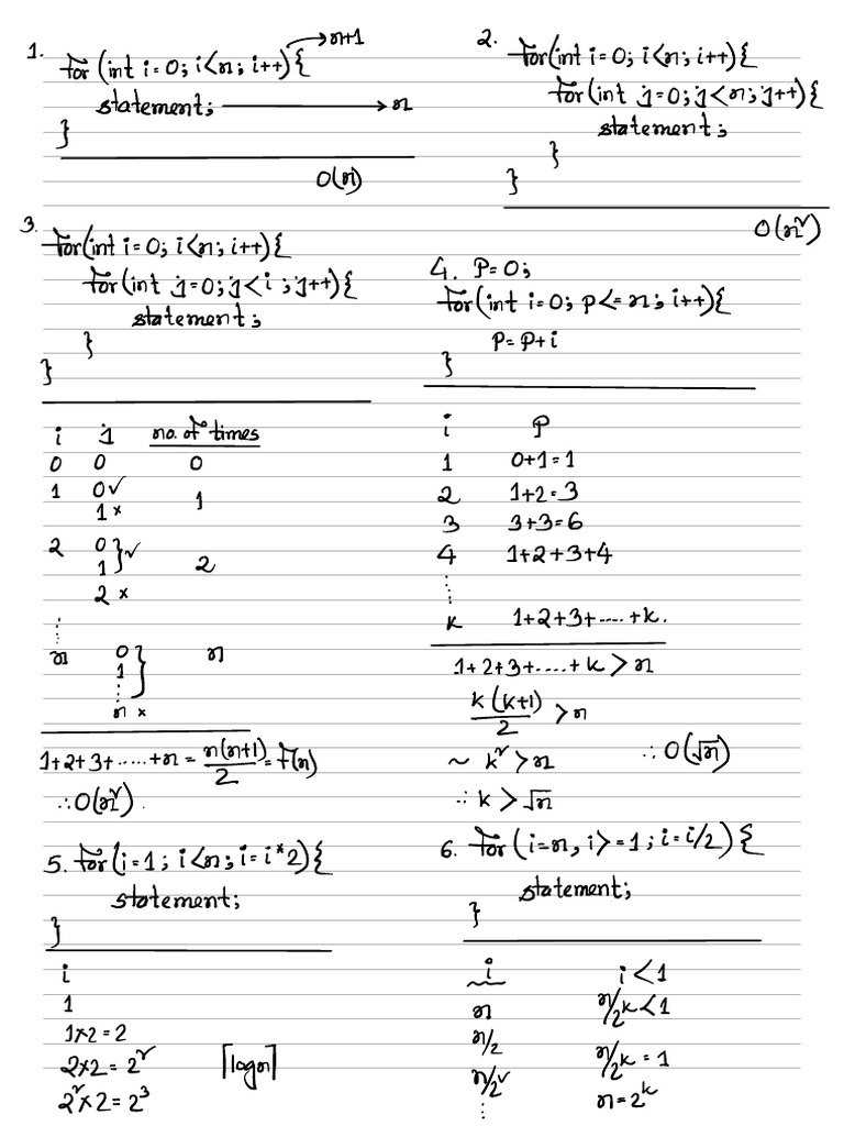 Asymptotic and Time Complexity Analysis Compressed | PDF