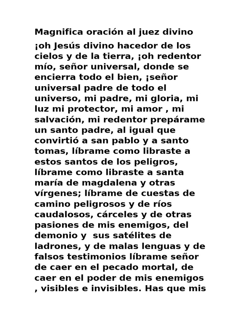 Oración al Justo Juez Divino | PDF | Oración | Jesús