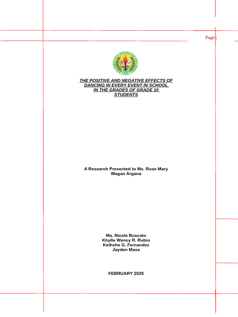 Dances GRP 6 10 Jade Research | PDF | Mental Processes | Behavioural Sciences