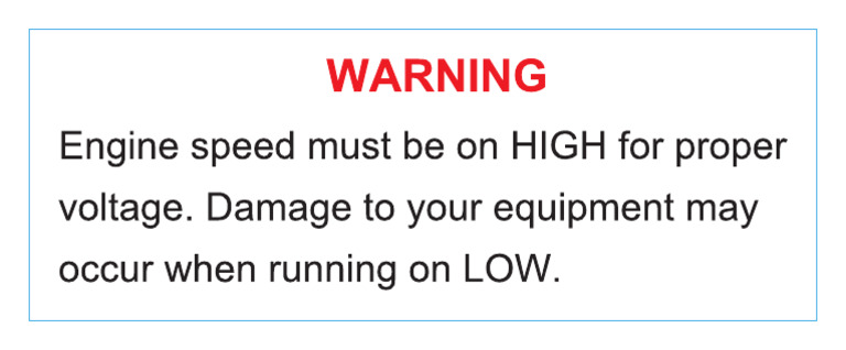 Warning Engine Speed | PDF