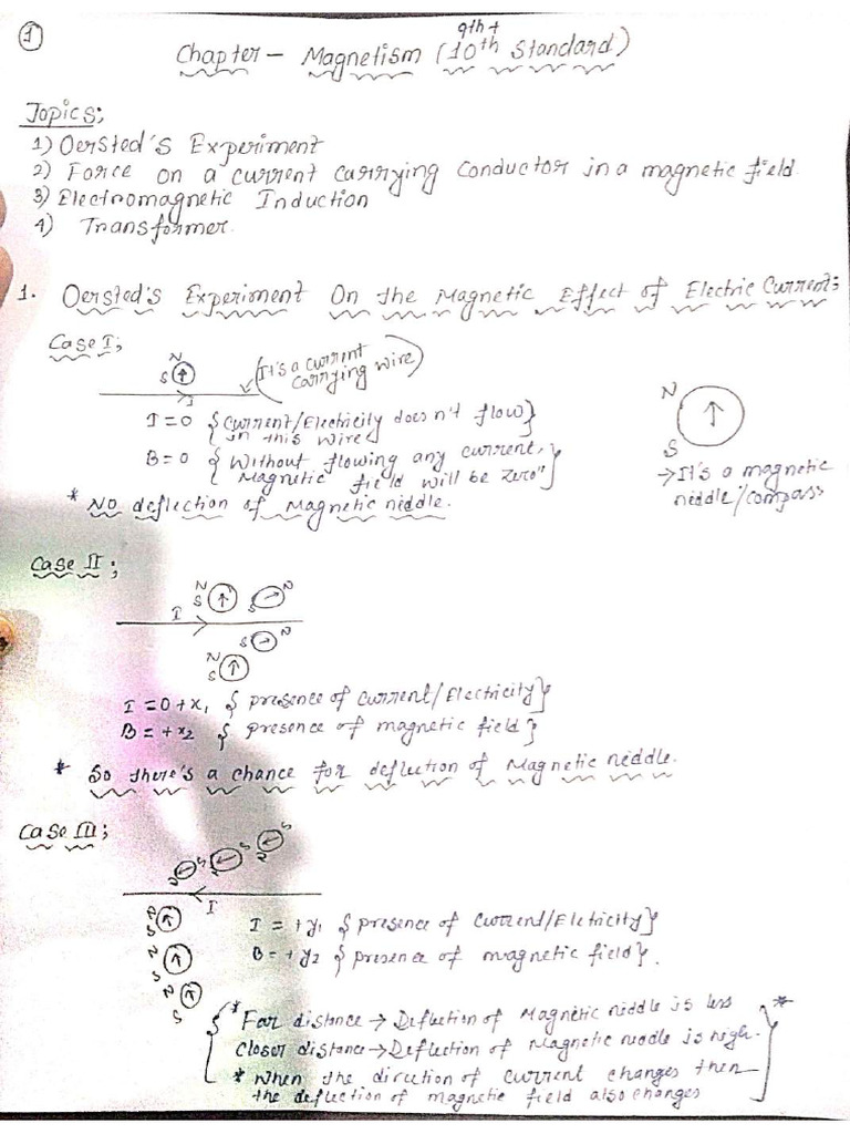 Class (Ix+x) Combinedpdf (Magnetismchapter) Compressed | PDF