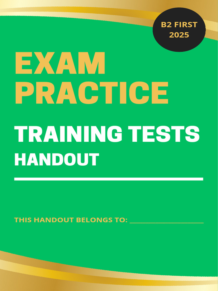 Training Tests FCE- Handout | PDF | Cambridge | Evaluation Methods