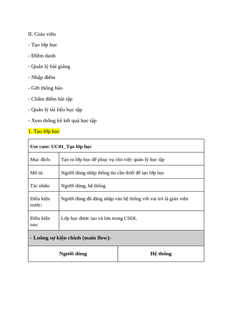 Đặc tả - KTPM | PDF