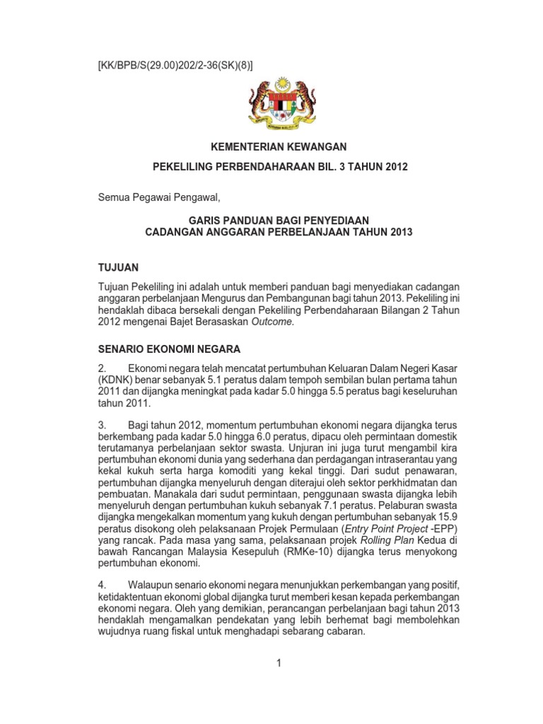 Pekeliling Perbendaharaan | PDF