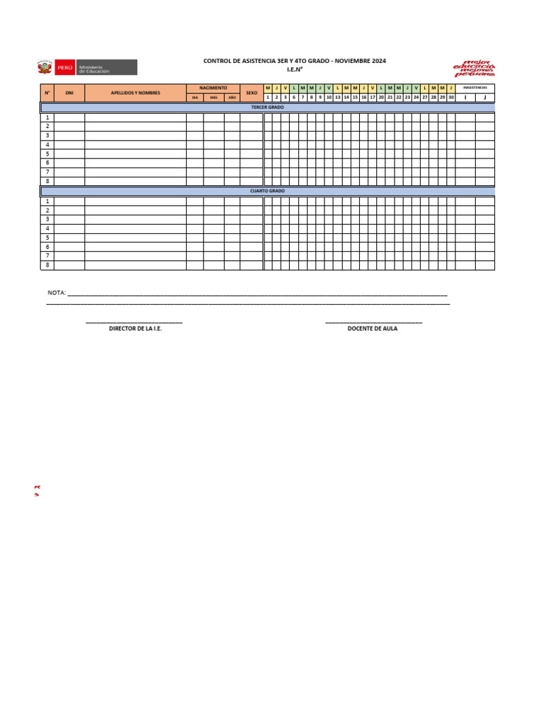 MODELO DE ASISTENCIA Multigrado | PDF