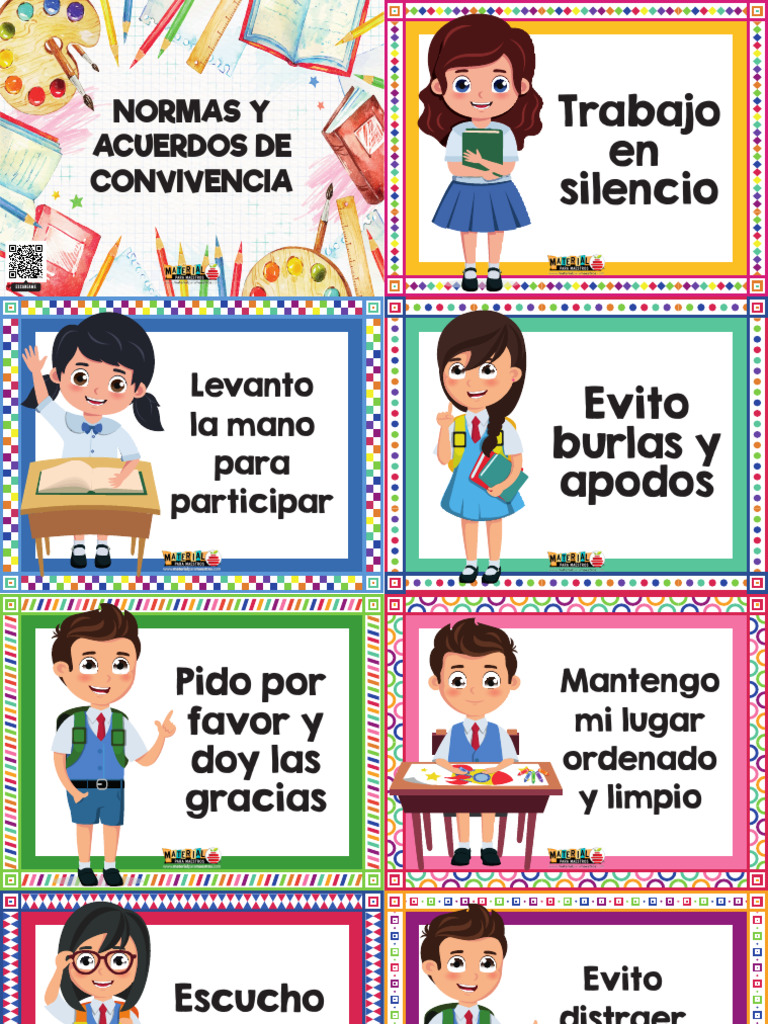 Normas y Acuerdos de Convivencia Escolar | PDF