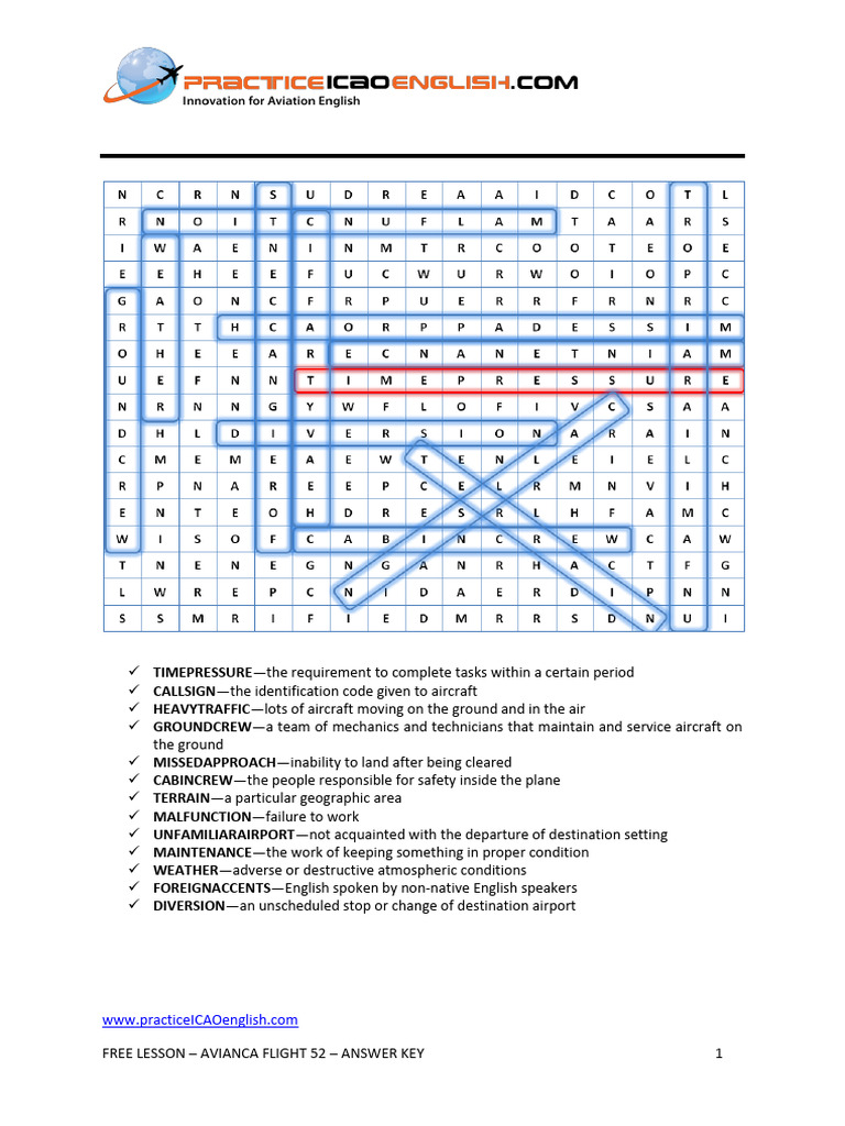 Avianca Flight 52: Vocabulary and Answers | PDF | Air Traffic Control ...