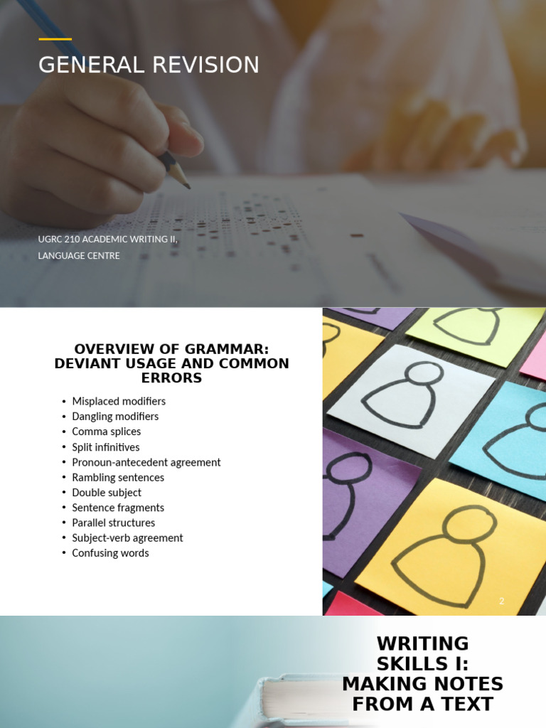 210 Week 10 Revision Slides | PDF