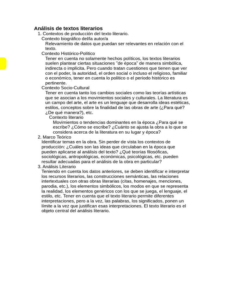 Análisis de textos literarios | PDF