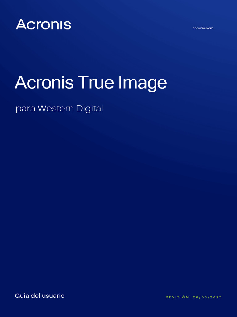Guía de Acronis True Image WD 2023 | PDF | Arranque | Windows 10