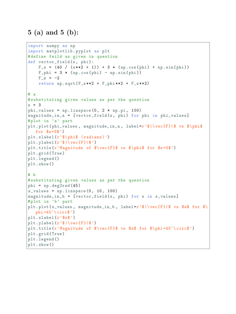 MATLAB Vector Field Analysis | PDF