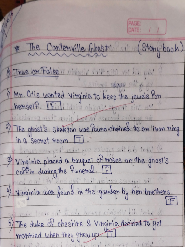 The Canterville Ghost Q&A | PDF