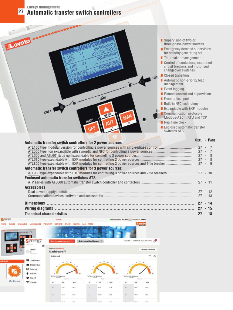 ATL-Automatic transfer switch controllers range | PDF | Power Supply ...
