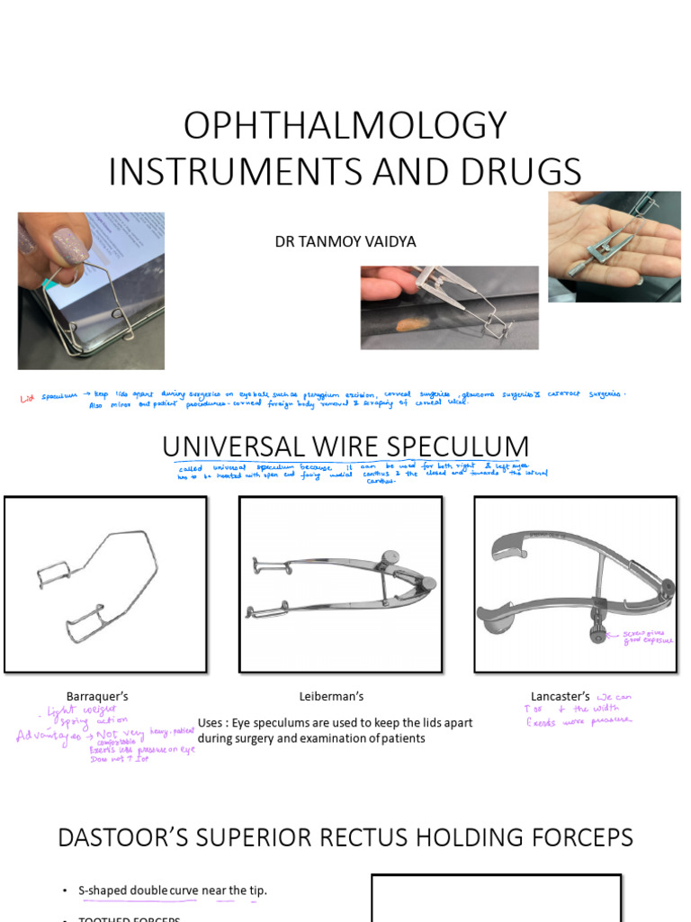 Key Ophthalmology Instruments Overview | PDF | Clinical Medicine ...