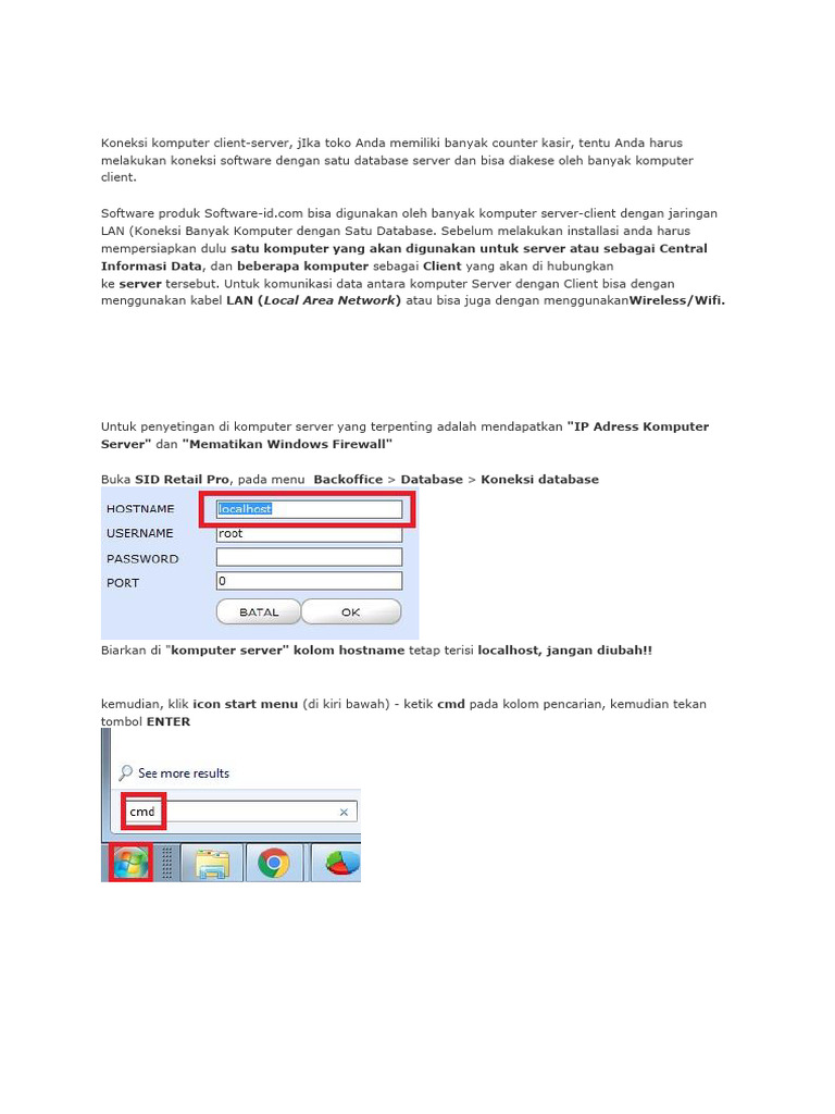 Koneksi Client Server | PDF