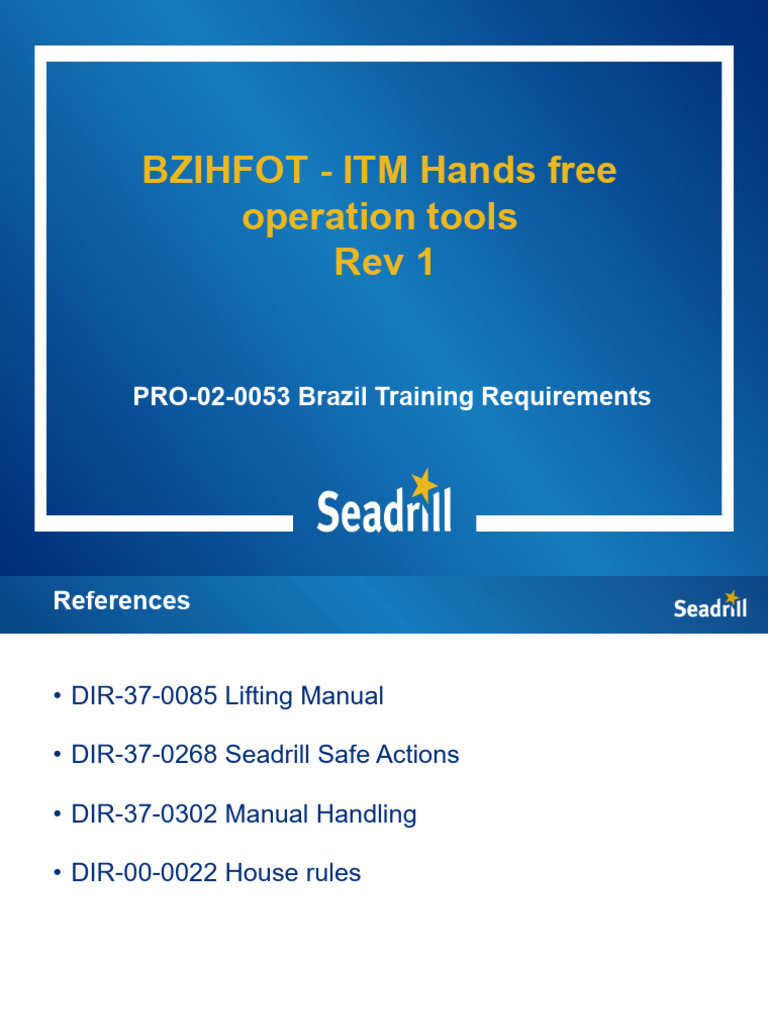 BZIHFOT - ITM Hands Free Operation Tools - Eng Rev 1 | PDF | Tools ...