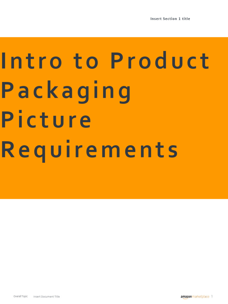 04-Intro To Packaging Picture Requirements | PDF