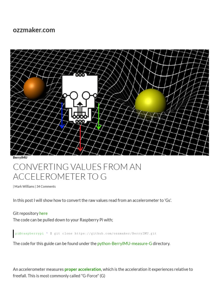 Converting Values From An Accelerometer To G | PDF | Accelerometer