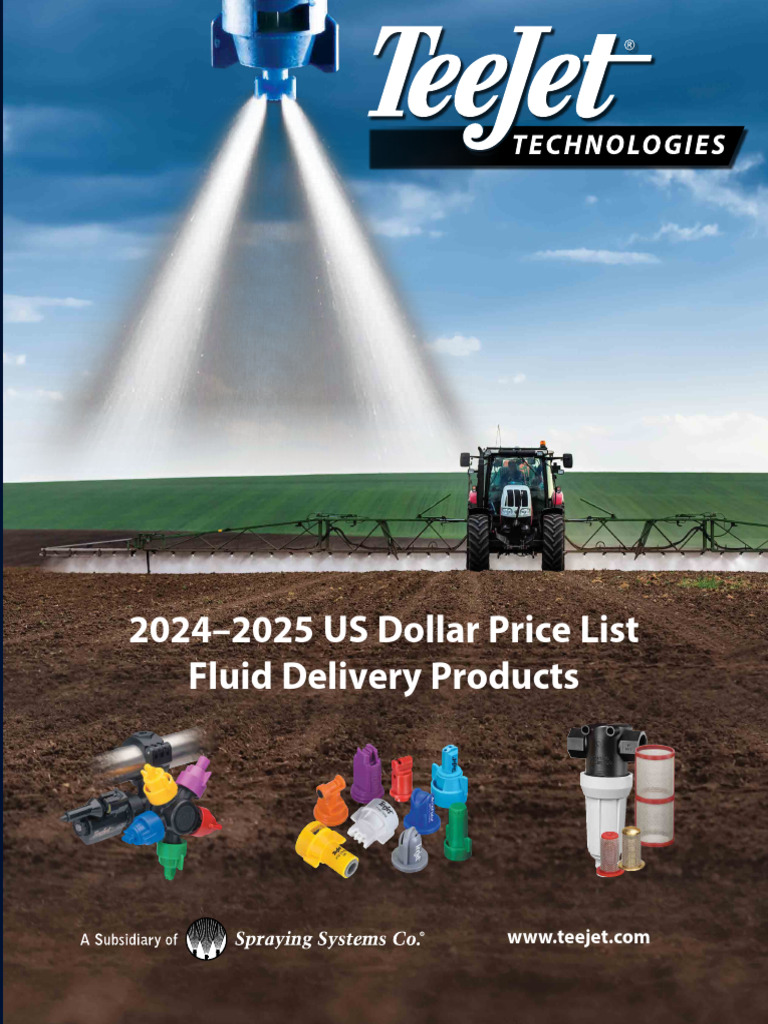 2024 - 2025 Teejet Spray Picture Price | PDF | Soft Matter | Fluid ...