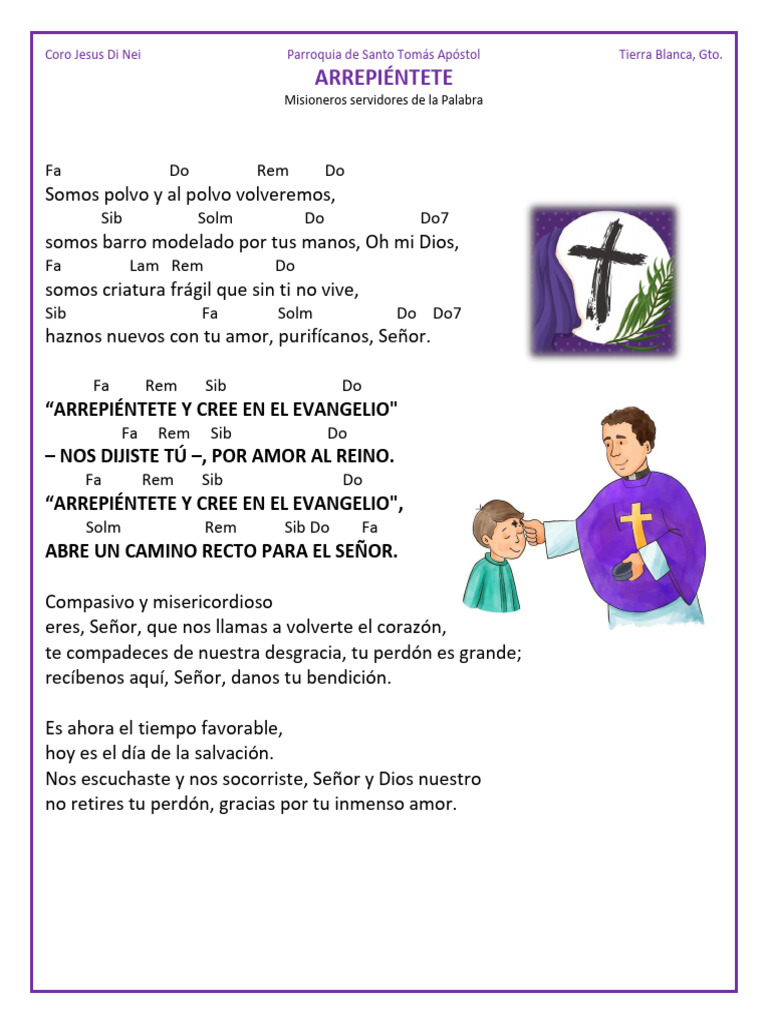 Arrepiéntete y Cree en el Evangelio | PDF