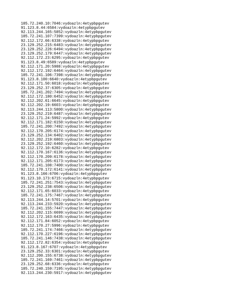 Webshare 100 Proxies | PDF