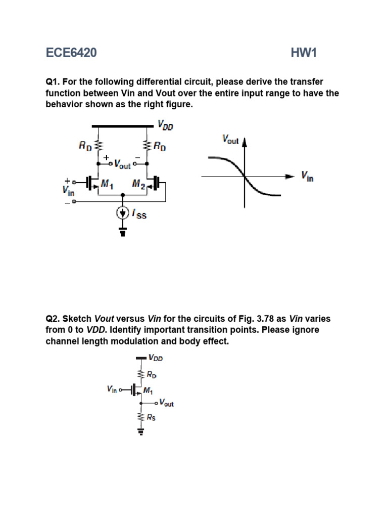 Differential Circuit Transfer Function Analysis | PDF