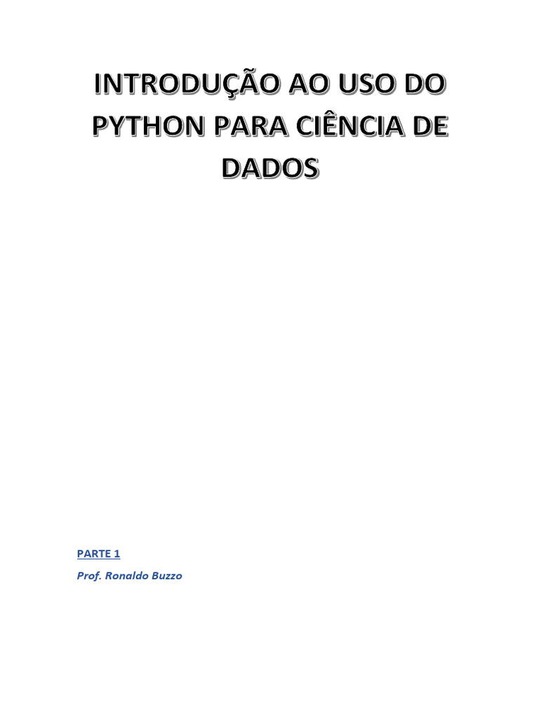 Introdução Guia Python - Parte 1 | PDF | Python (linguagem de ...