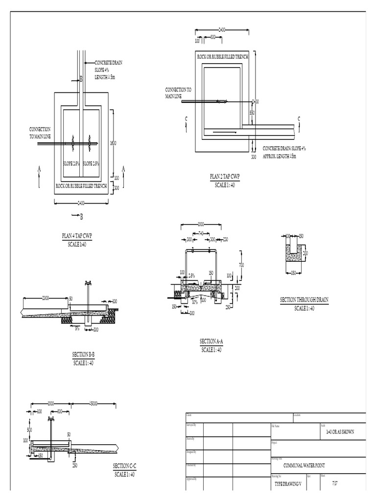 Simple Dam Drawing Details | PDF | Civil Engineering | Infrastructure