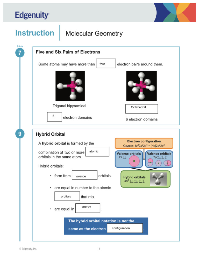 Octahedral Atomic Valence Orbitals | PDF