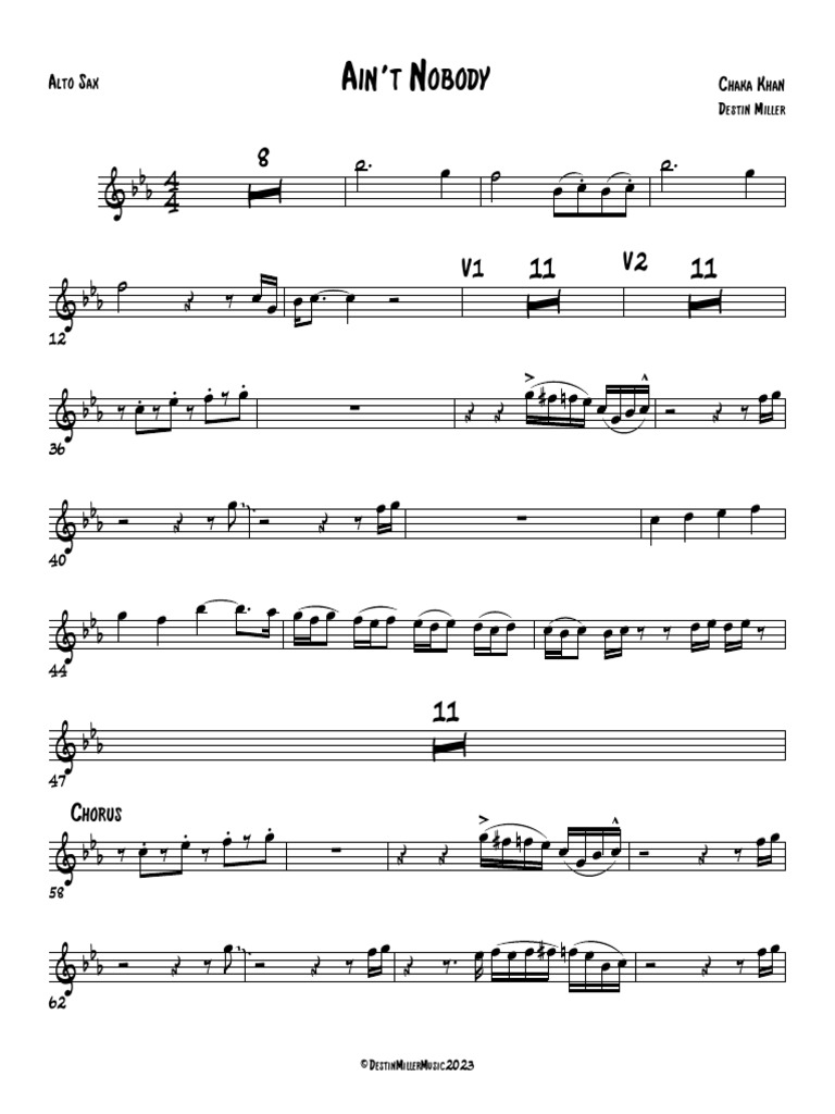 Aint Nobody - Alto | PDF