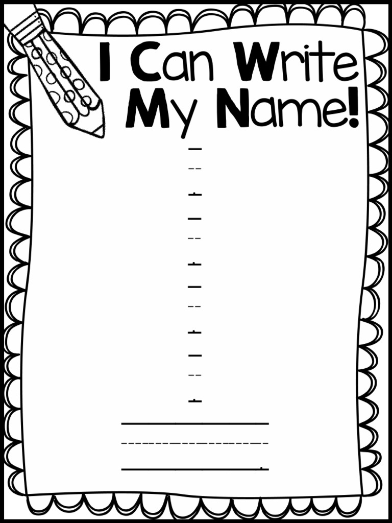 Name Writing Template | PDF