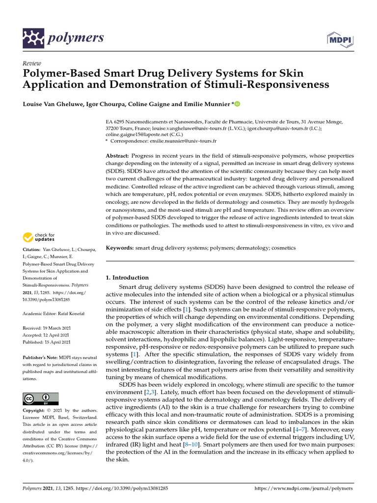 Polymers 3 | PDF | Skin | Health Sciences