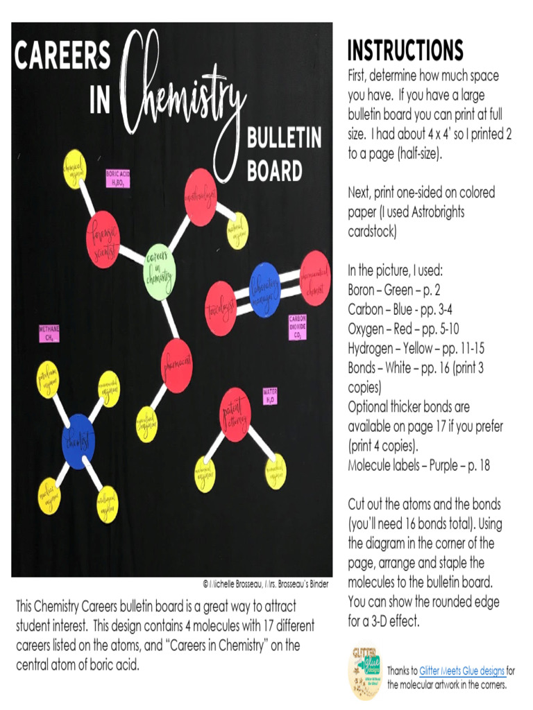 44 - Careers in Chemistry Bulletin Board | PDF | Chemical Bond | Molecules