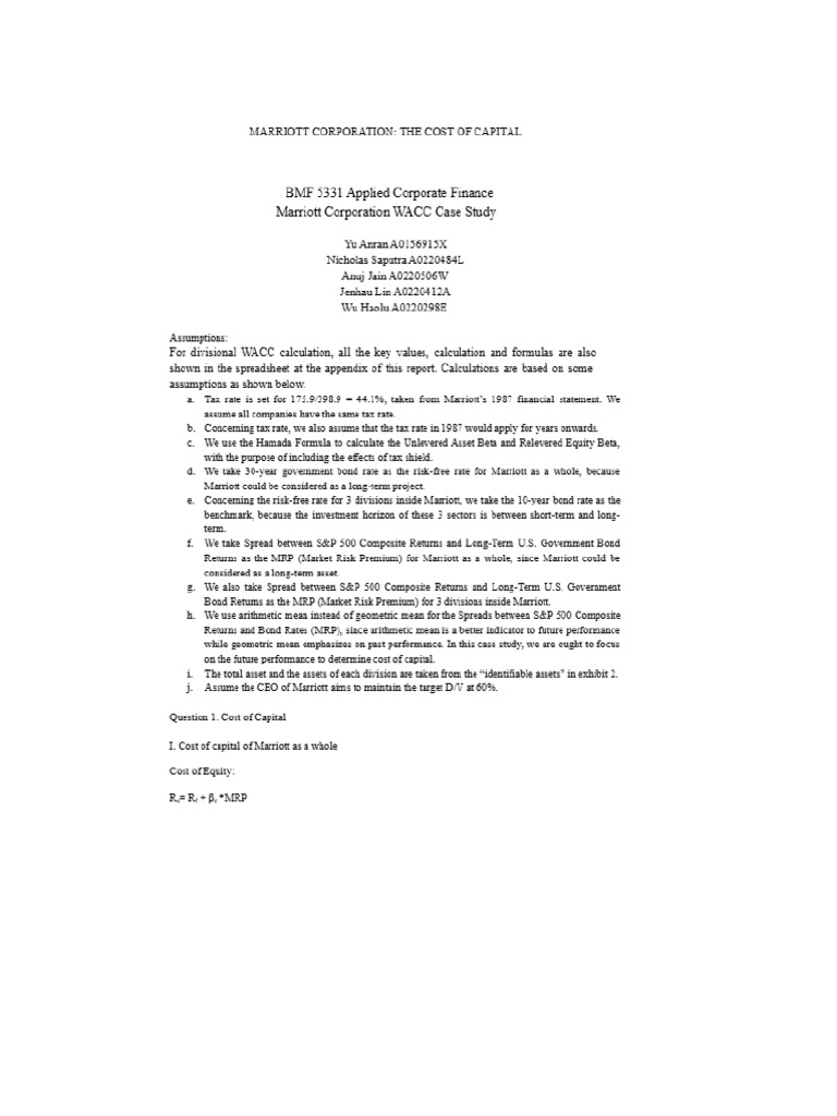 Marriott Case Study | PDF